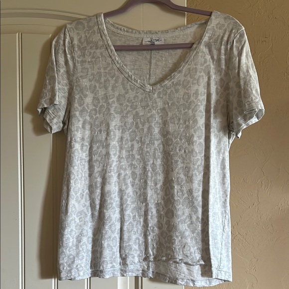 Soma | Tops | Gray Leopard Print Vneck Top | Poshmark